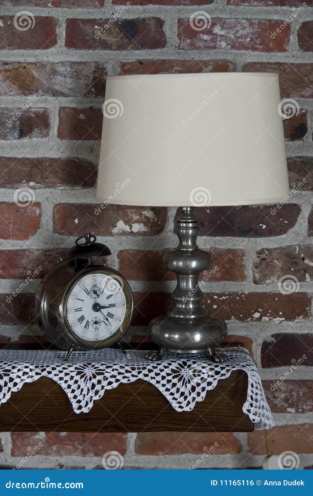 Old clock and lamp stock photo. Image of clock, light - 11165116