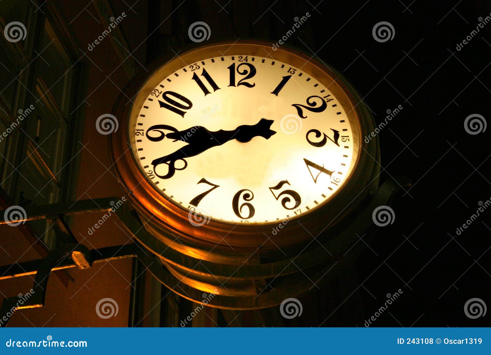Old clock outdoors stock photo. Image of white, time, hours - 243108