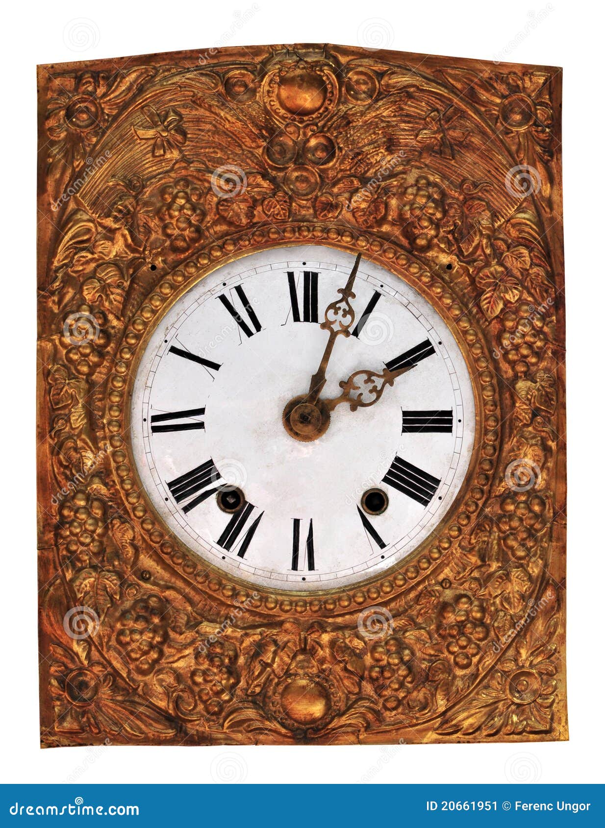 Old Clock with Roman Numbers Stock Image - Image of time, number: 20661951