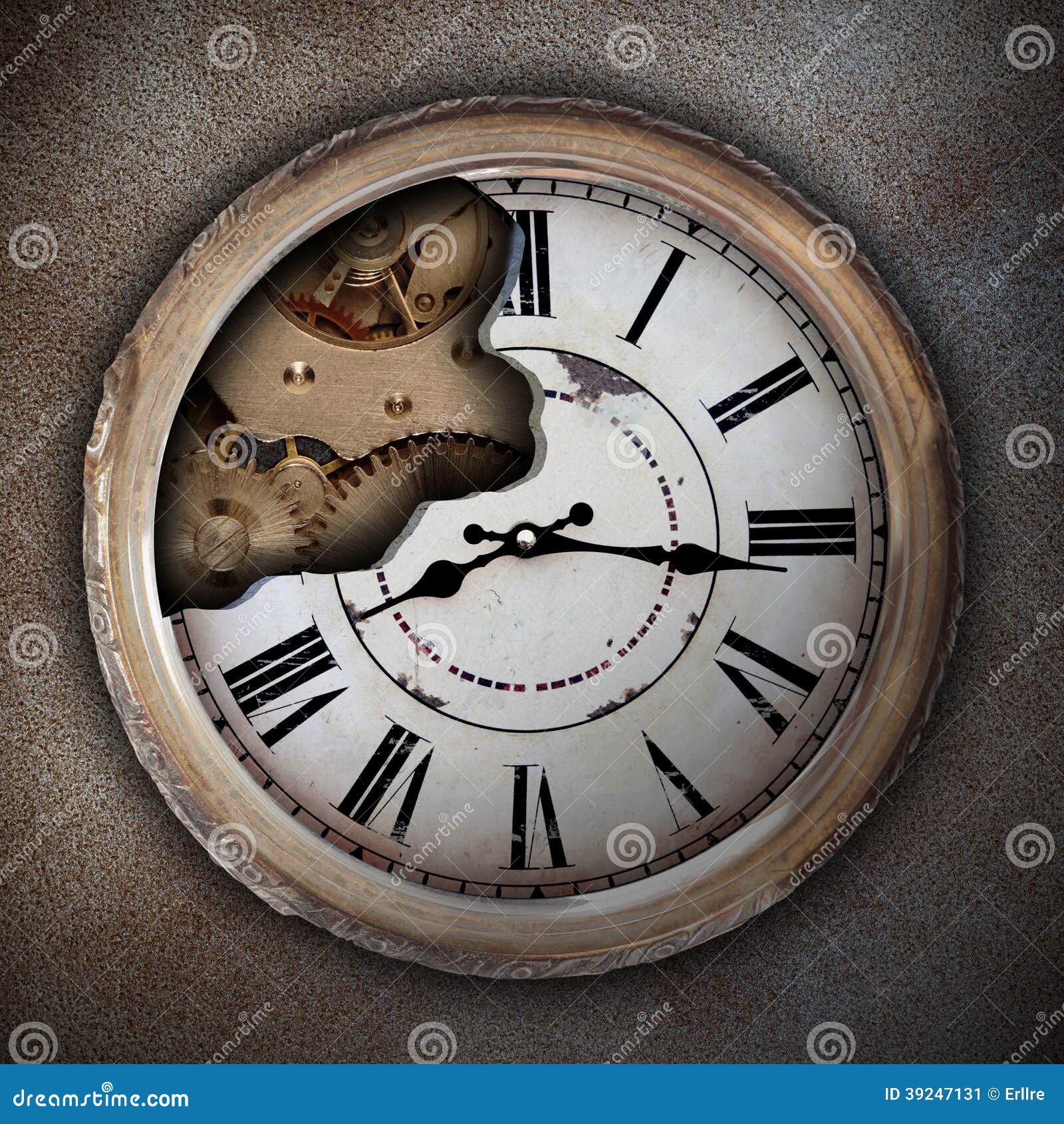 Old clock stock image. Image of minute, watchmaker, steel - 39247131