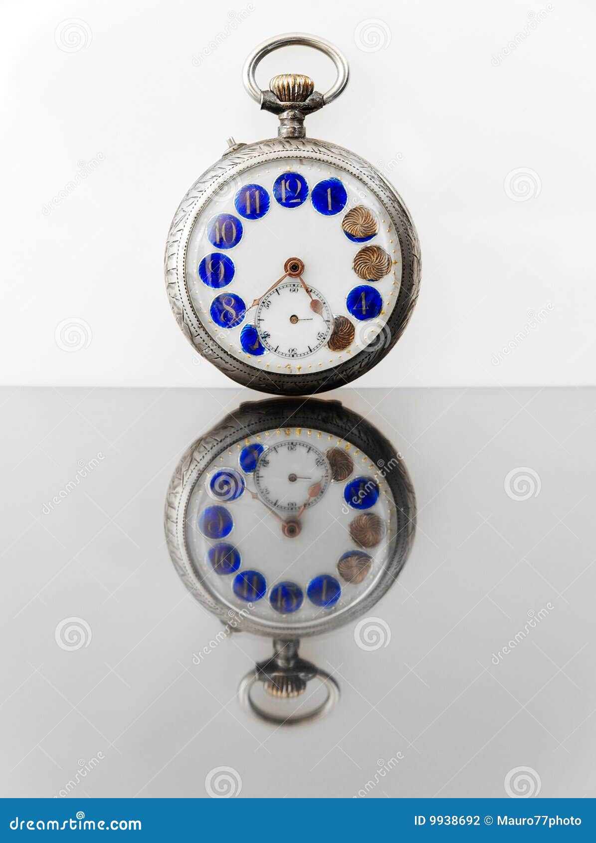 Old clock still-life stock photo. Image of decor, studio - 9938692