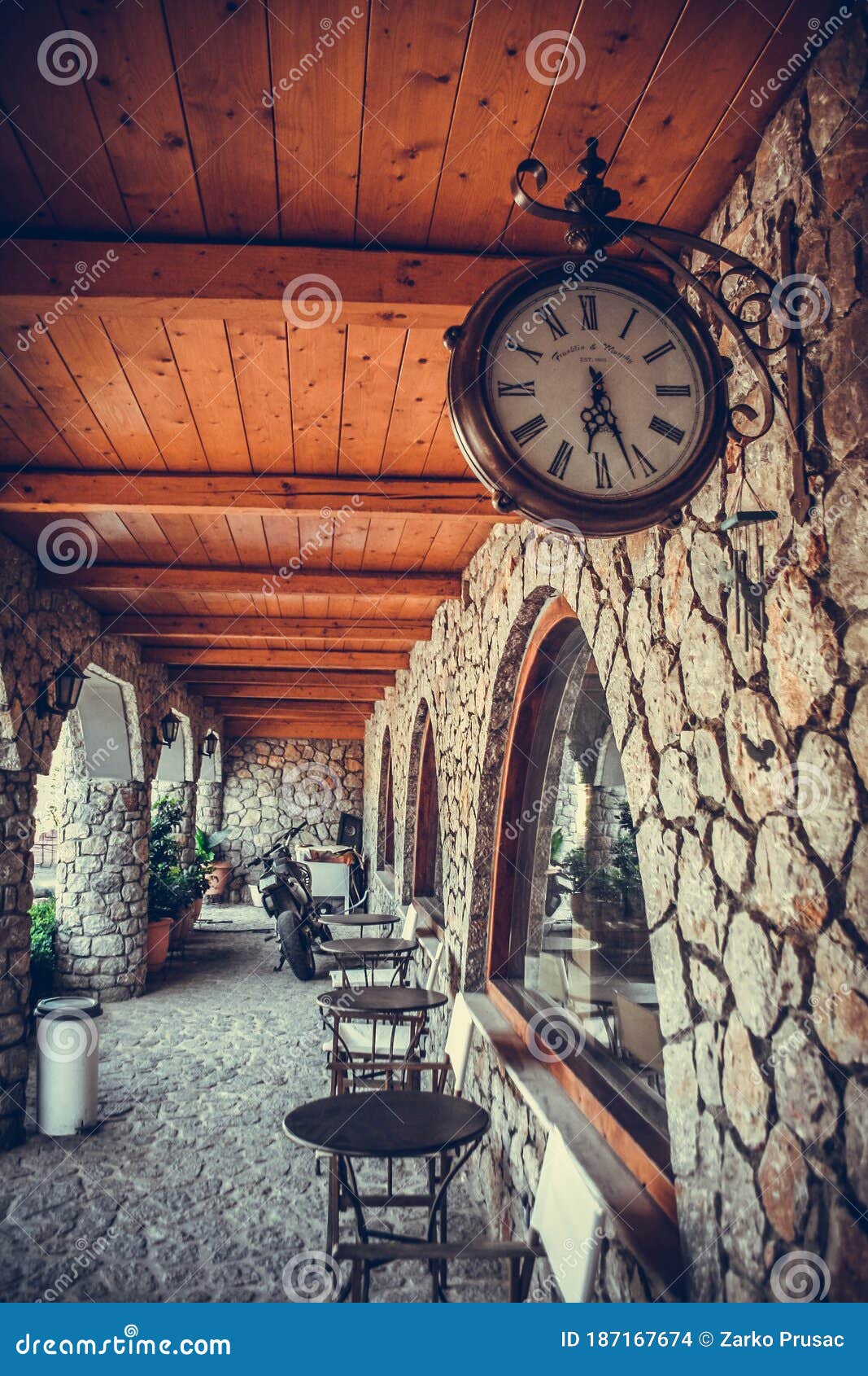 Old Clock on the Stone Wall Stock Photo - Image of summer, city: 187167674