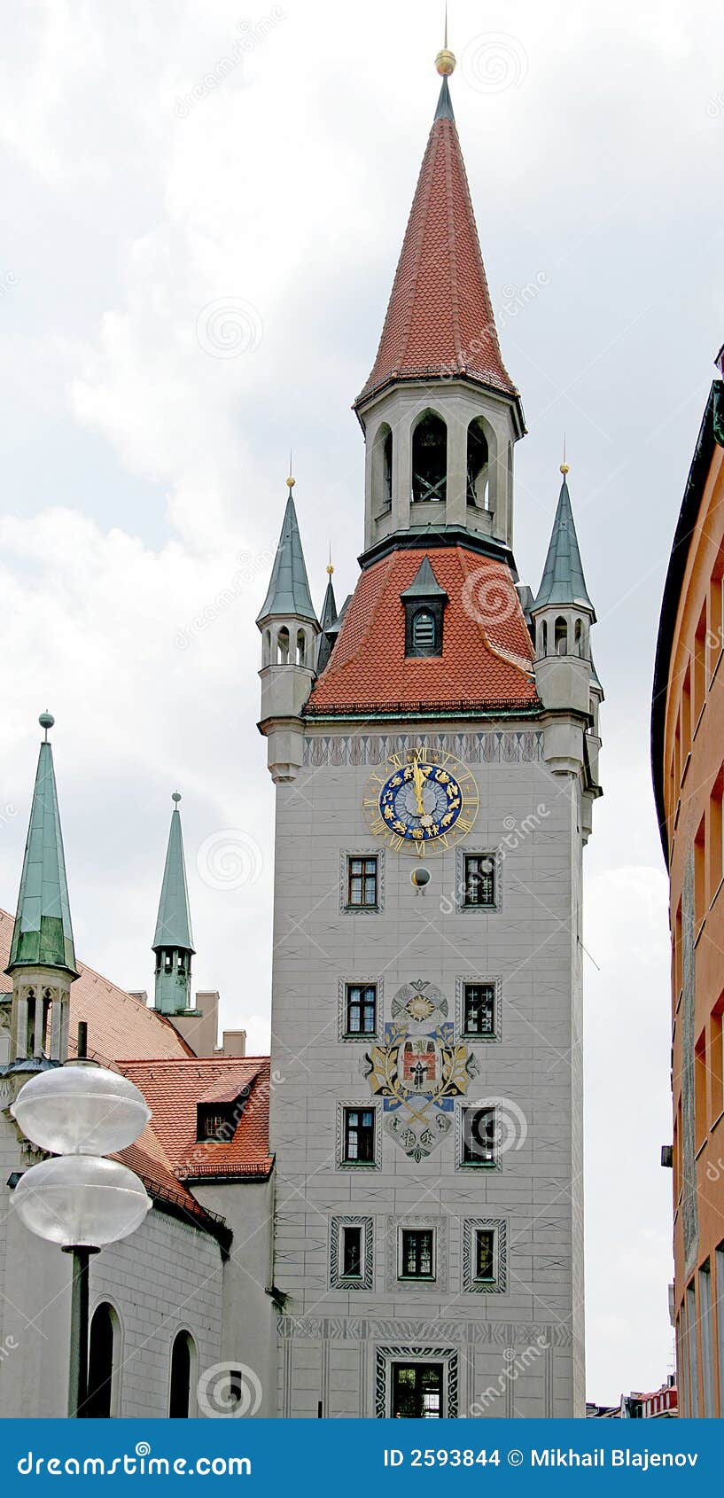 Old Clock Tower 1 stock photo. Image of stone, germany - 2593844