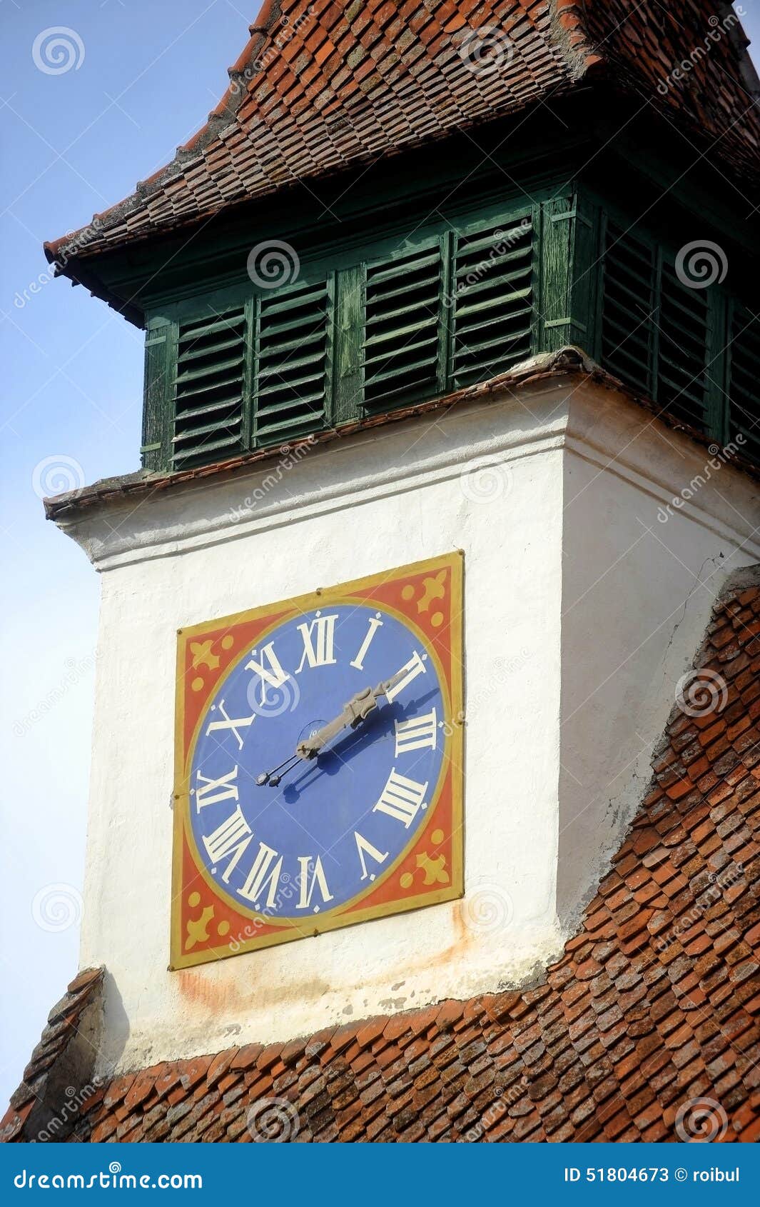 Old clock tower stock image. Image of circle, church - 51804673