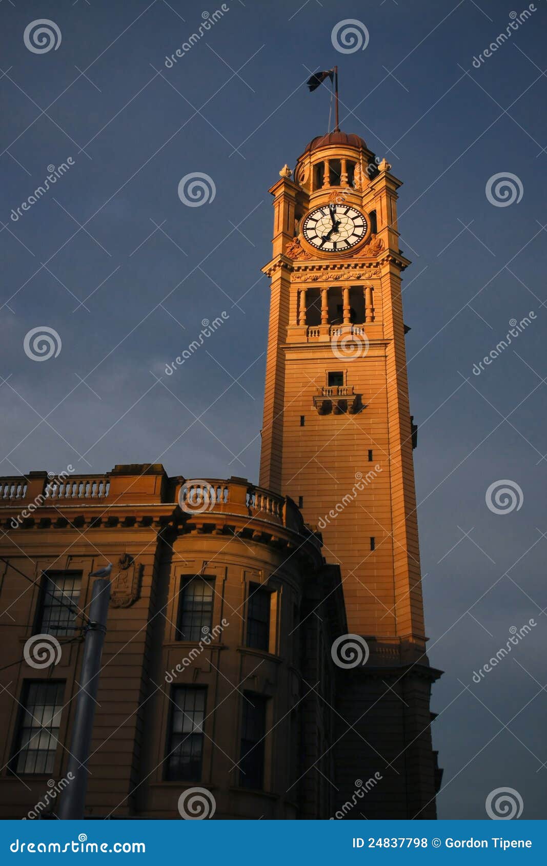 Old Clock Tower at Central Station. Stock Photo - Image of australia ...