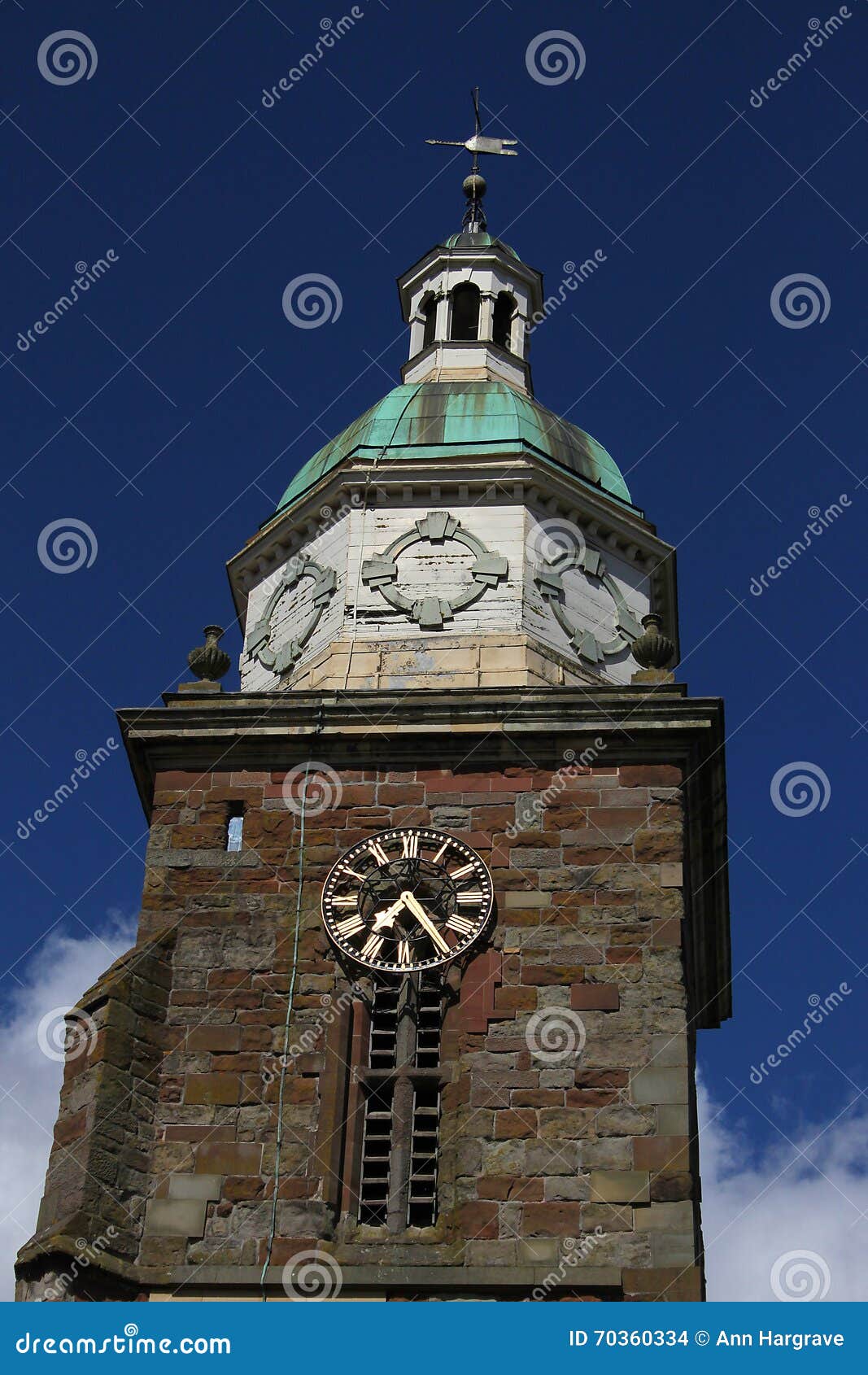 Old Clock Tower with Copper Roof Stock Photo - Image of tower, severn ...