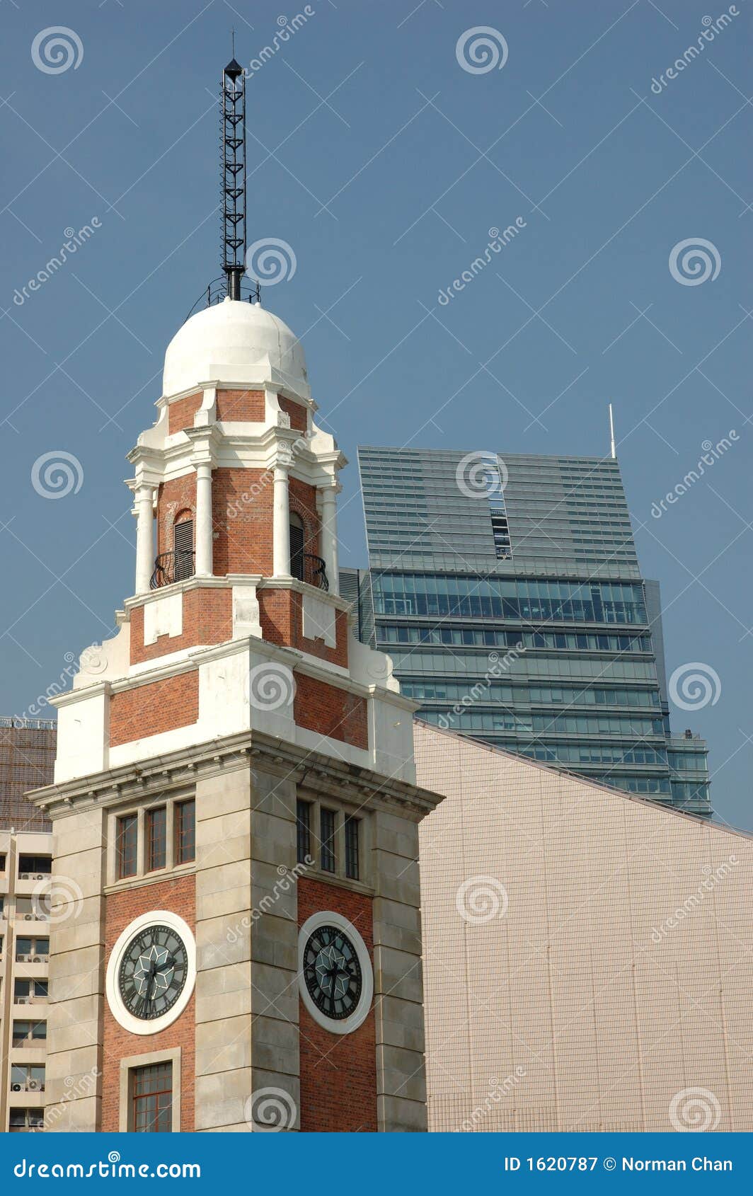 Old Clock Tower in Hong Kong Stock Image - Image of sunshine, travel ...