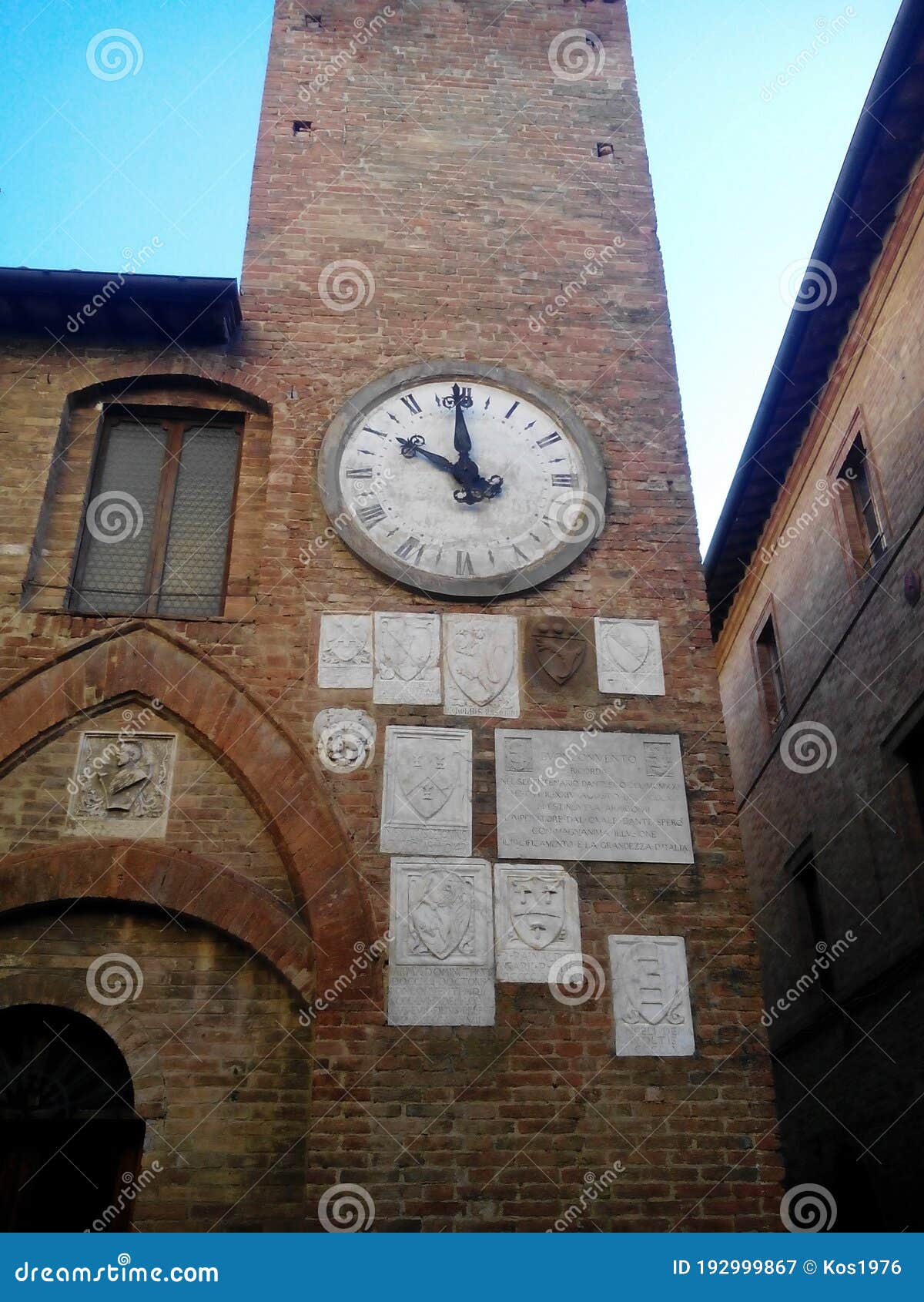 An Old Clock Tower in an Italian City Editorial Photography - Image of ...