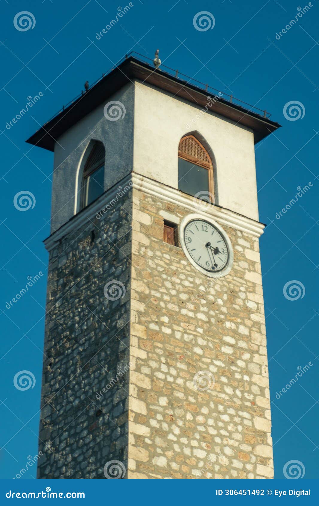 Old Clock Tower in the Town Stock Photo - Image of travel, landmark ...