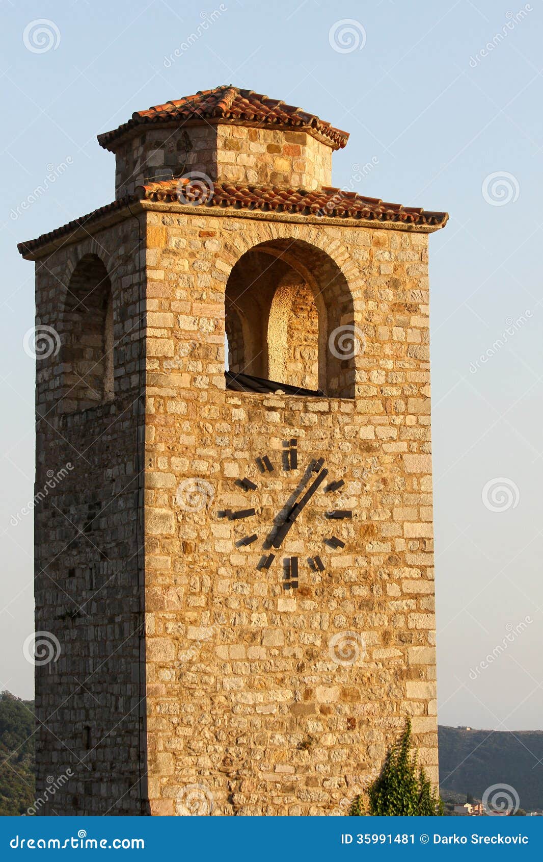 Old clock tower stock image. Image of mountain, wall - 35991481