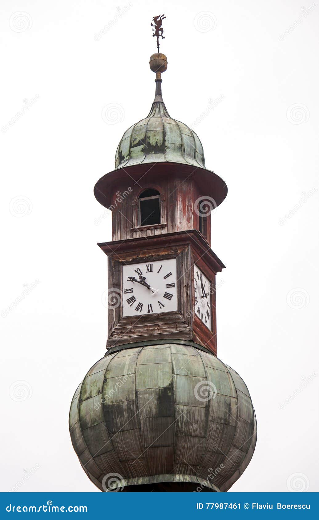 Old clock tower stock image. Image of tower, white, metallic - 77987461