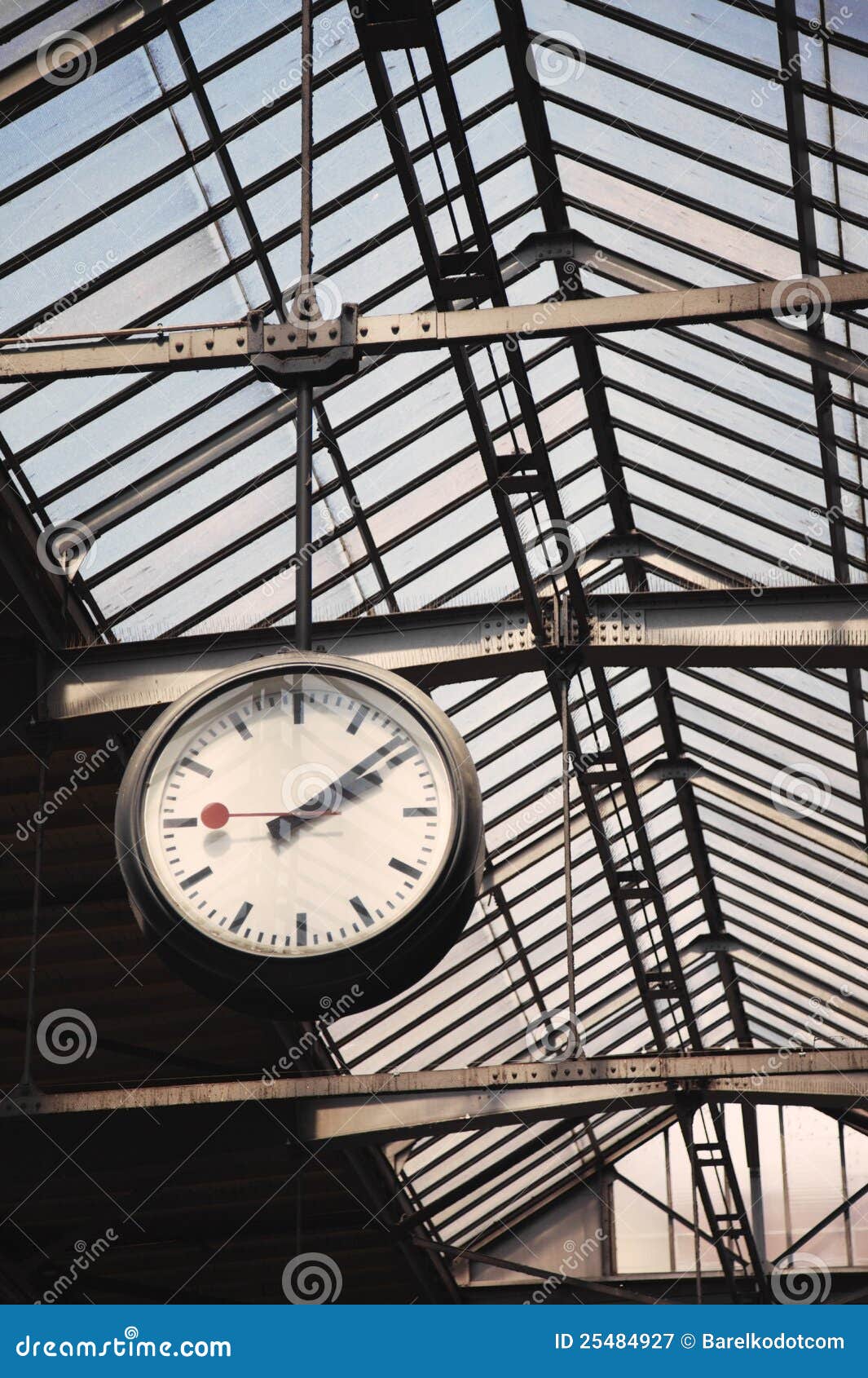 Old Clock at a Train Station Stock Image - Image of outdoor ...