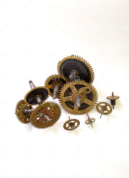 Old Clock Wheels. Time Concept Stock Image - Image of machinery, golden ...