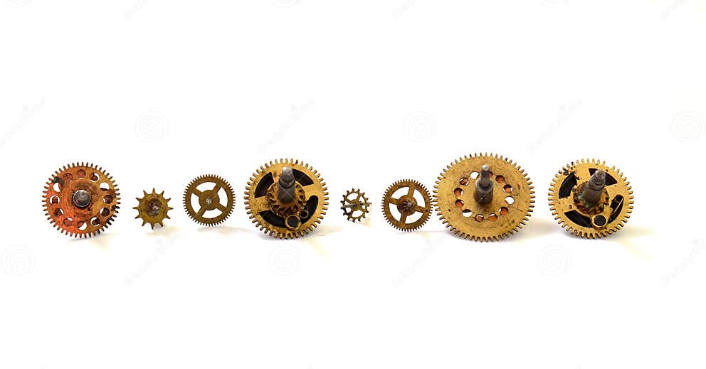 Old Clock Wheels. Time Concept Stock Image - Image of brass, detail ...