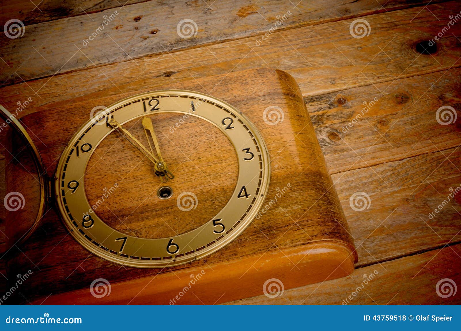 Old clock stock photo. Image of horizontal, wall, vintage - 43759518