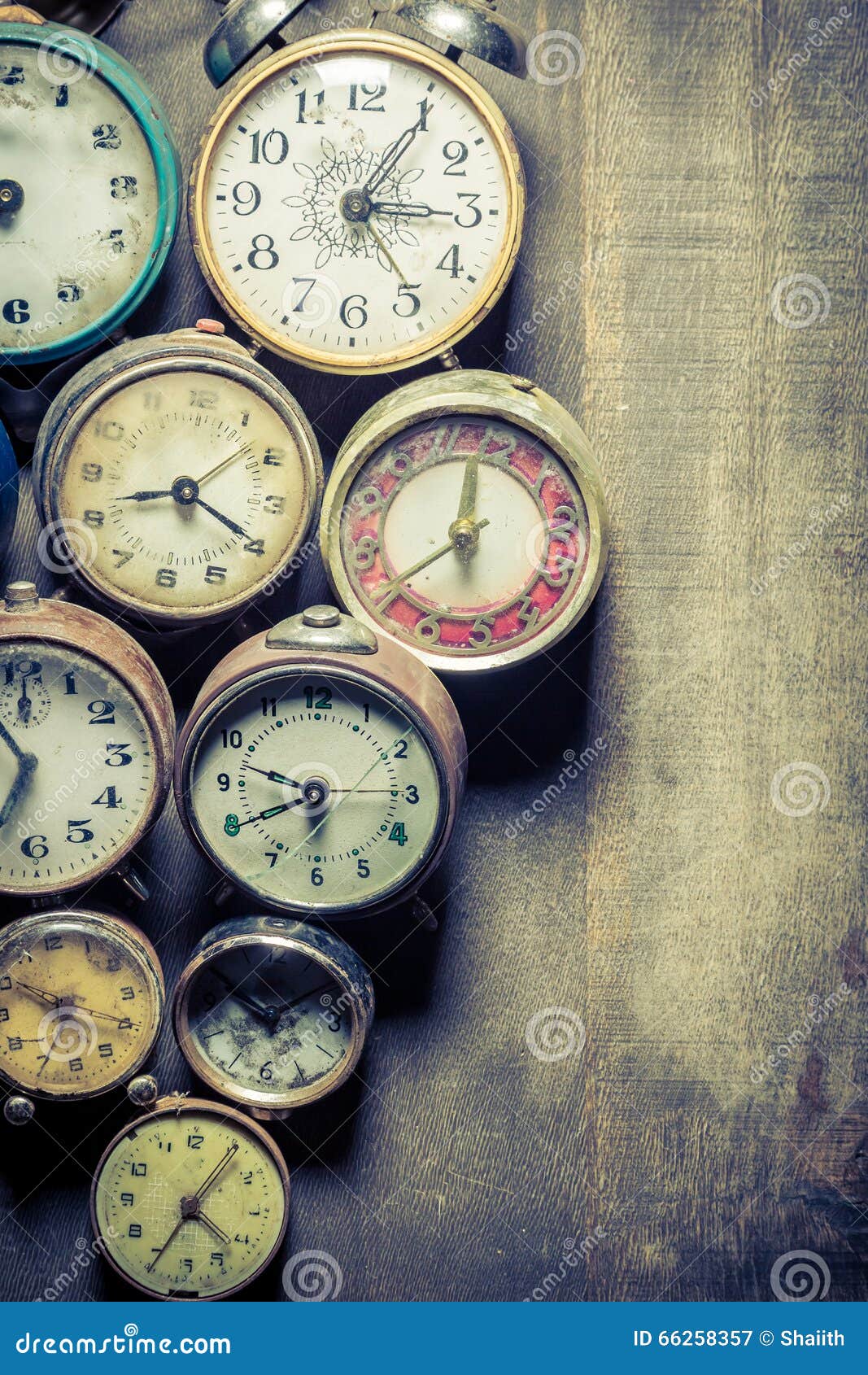 Old clocks in pile stock image. Image of watch, macro - 66258357