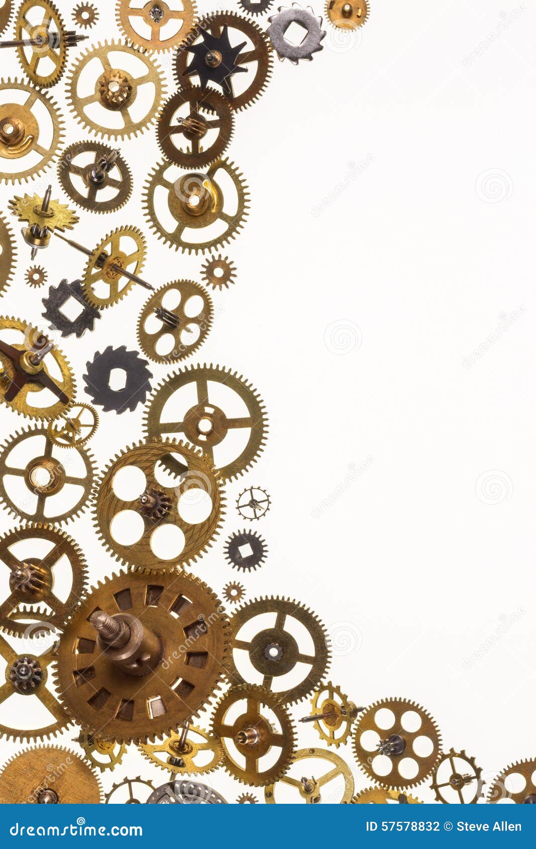 Old Clockwork Cogs and Clock Parts - Space for Text Stock Photo - Image ...