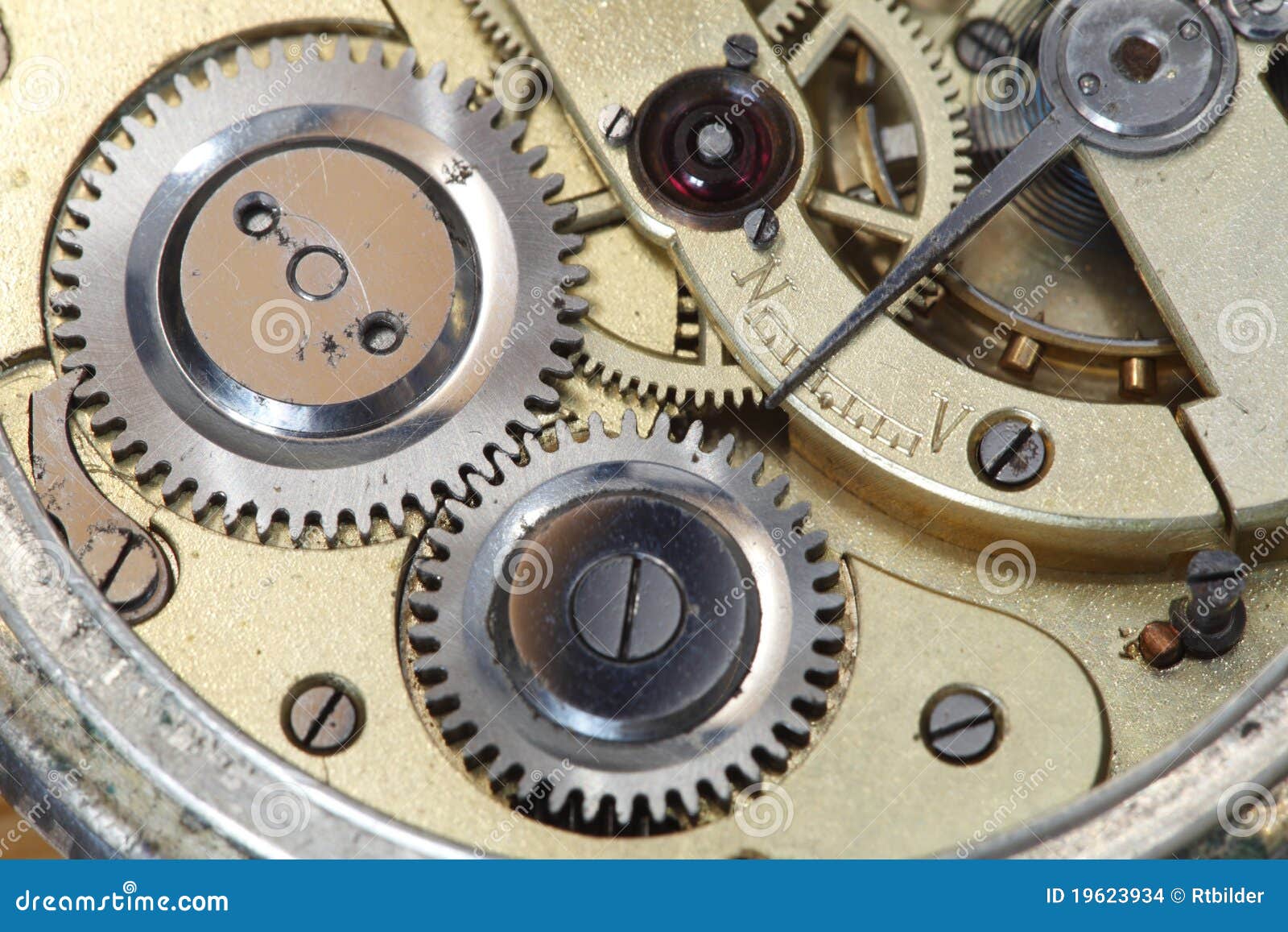 Old clockwork inside stock photo. Image of pointer, hour - 19623934