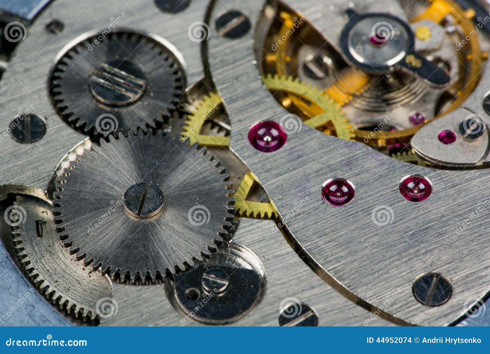 Old clockwork stock photo. Image of ruby, watch, turning - 44952074