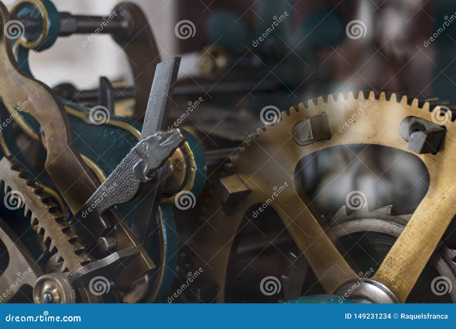 Old Clockwork mechanism stock photo. Image of detail - 149231234