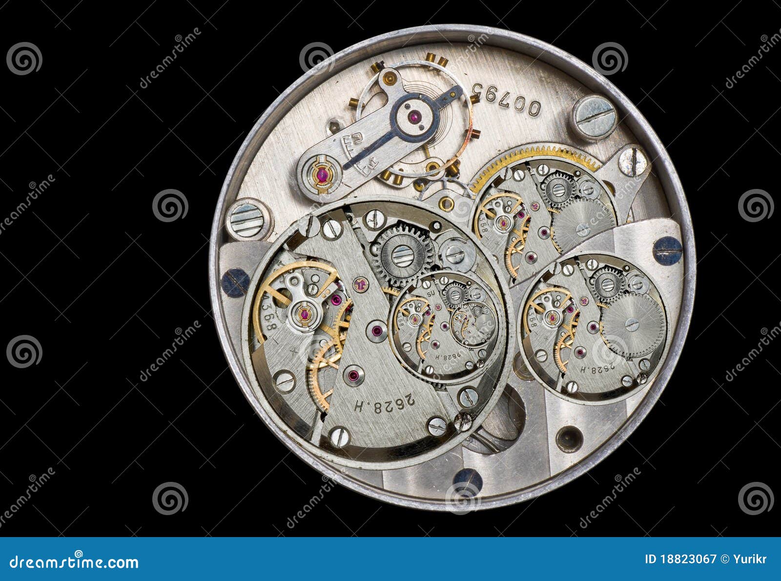 An old clockwork mechanism stock image. Image of temporal - 18823067