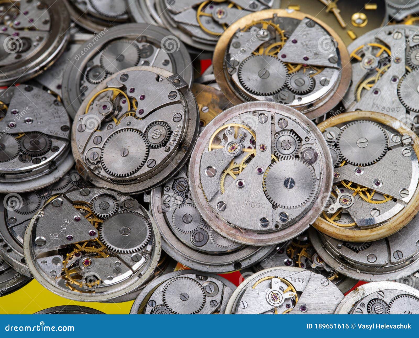 Old clockworks are stock photo. Image of factory, macro - 189651616