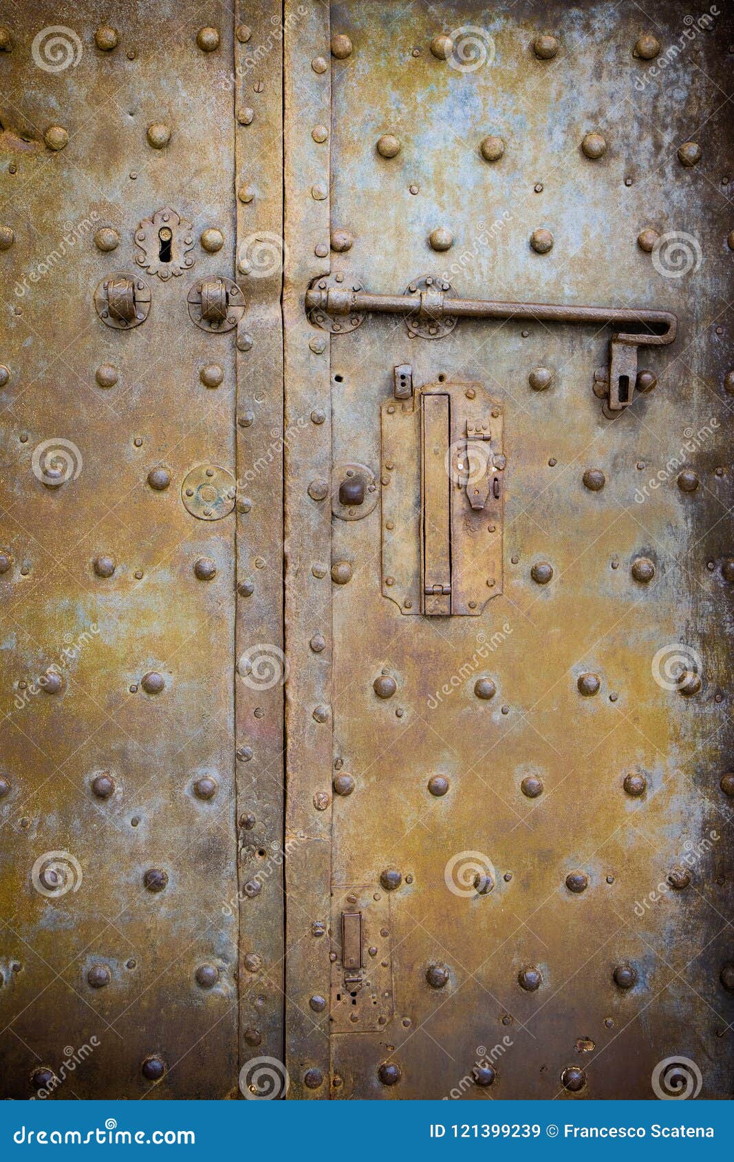 Old Closed Medieval Metal Door - Concept Image Stock Image - Image of ...