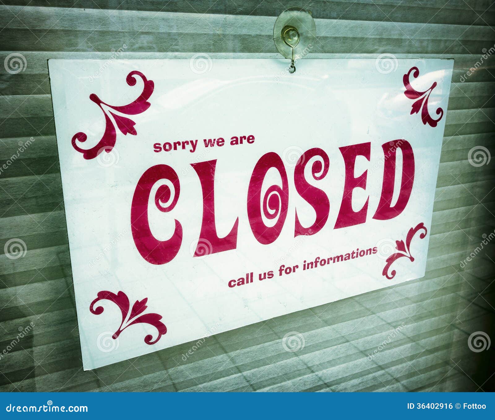Old closed sign stock photo. Image of entrance, rustic - 36402916