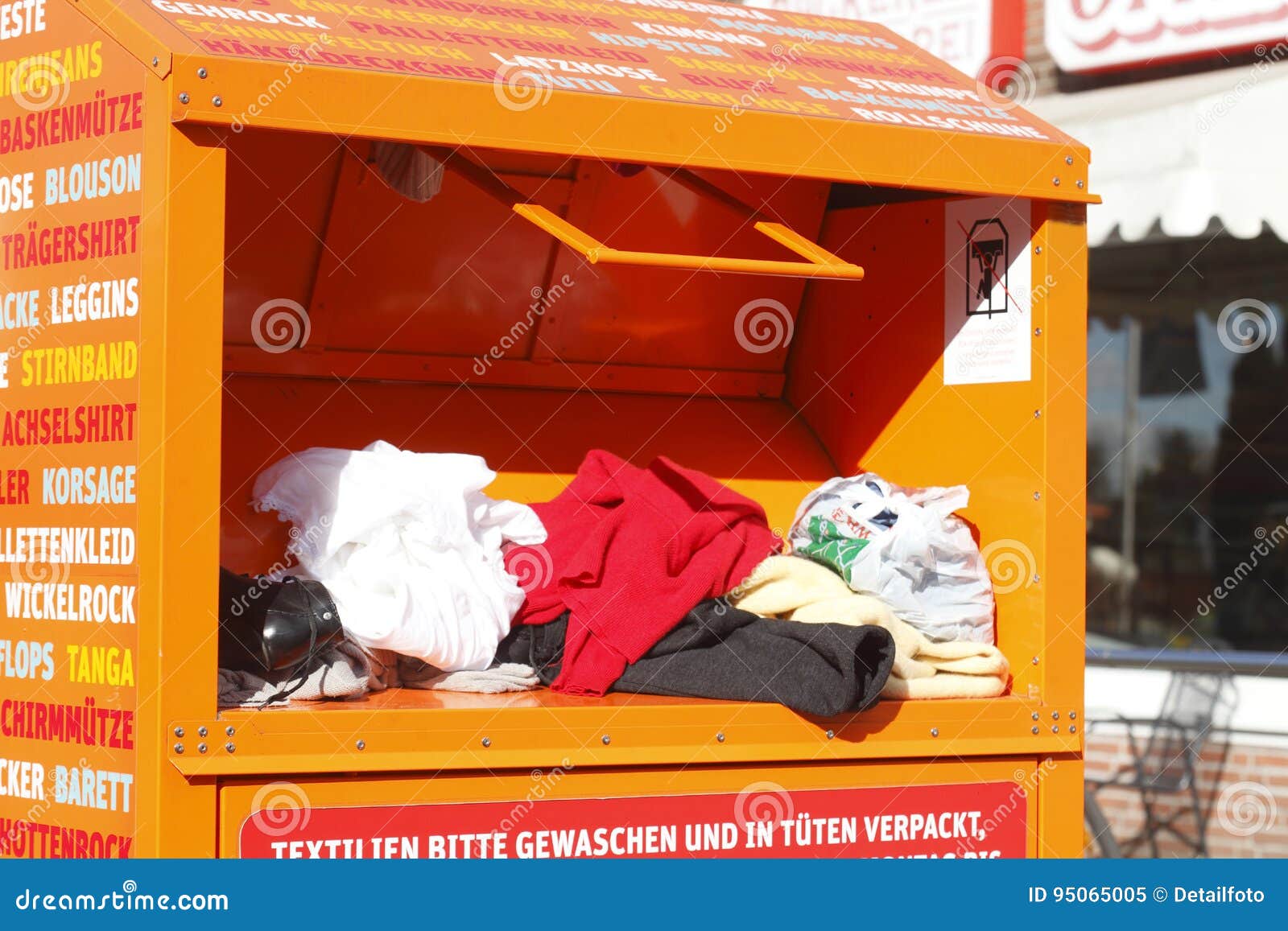 Old Clothes Collection, Container Stock Image - Image of vision ...