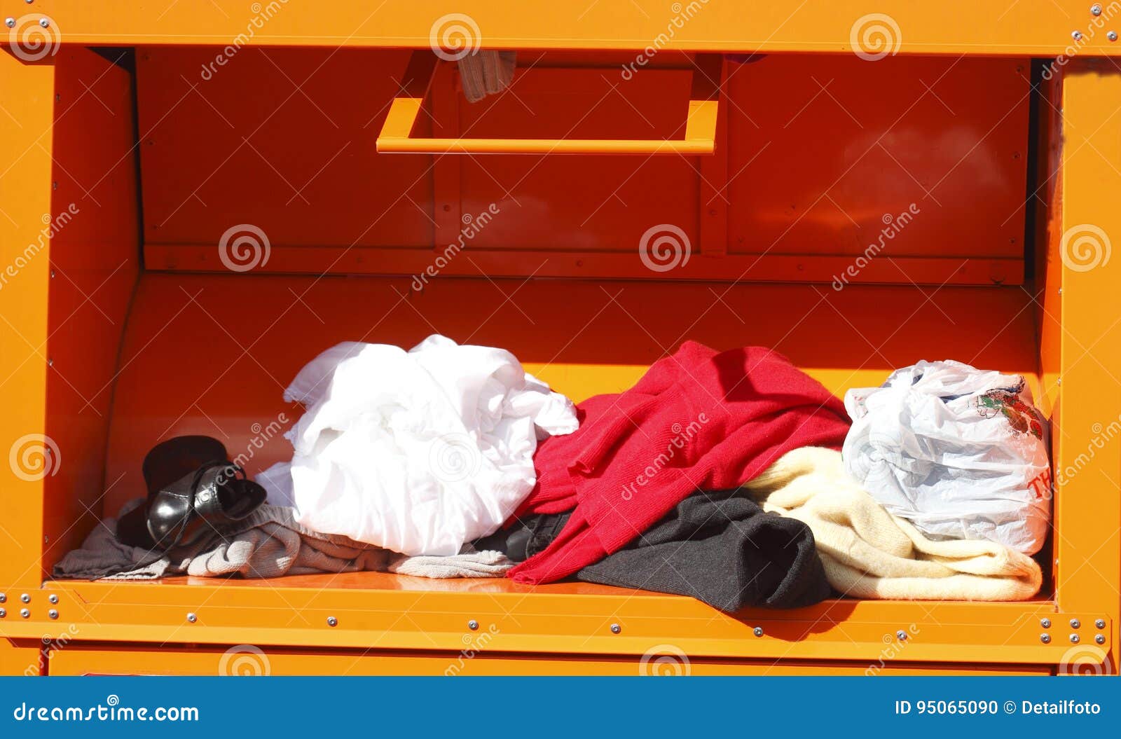 Old Clothes Collection, Container Stock Photo - Image of disposal ...