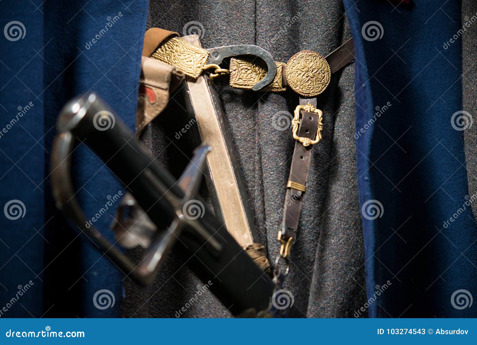Old Clothes of a Cossack, Close-up Stock Image - Image of costume ...