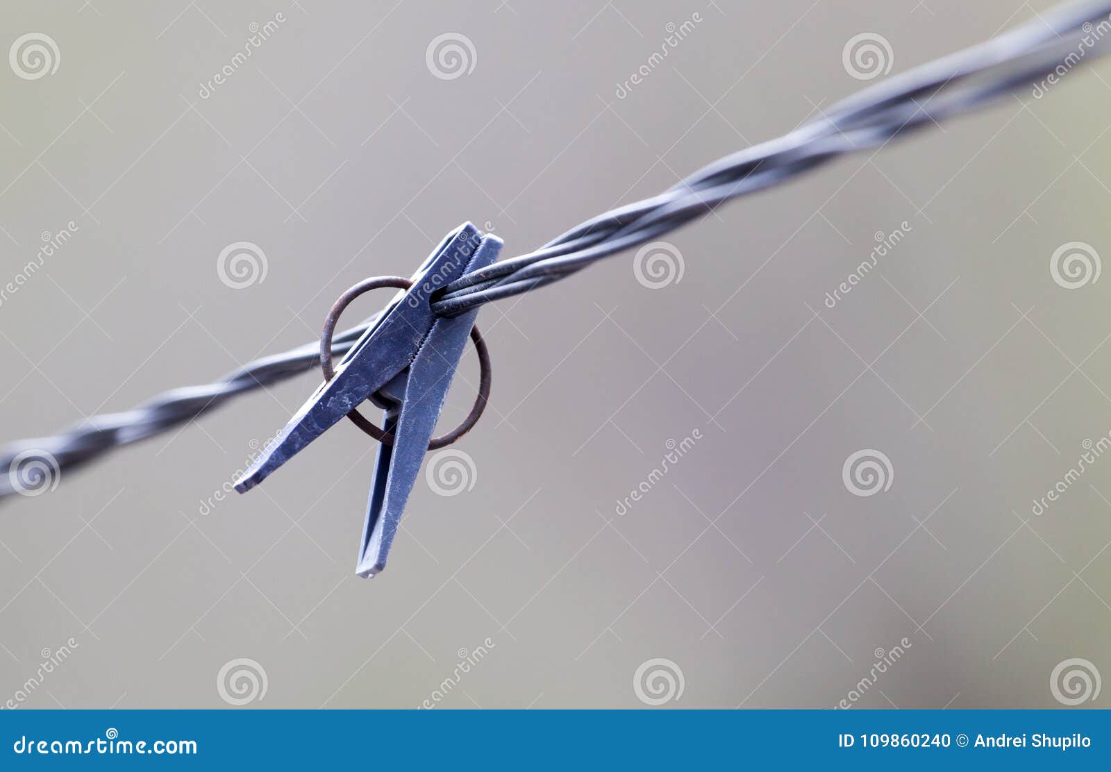 Old Clothes Pegs Hanging on a Rope Stock Photo - Image of green, string ...