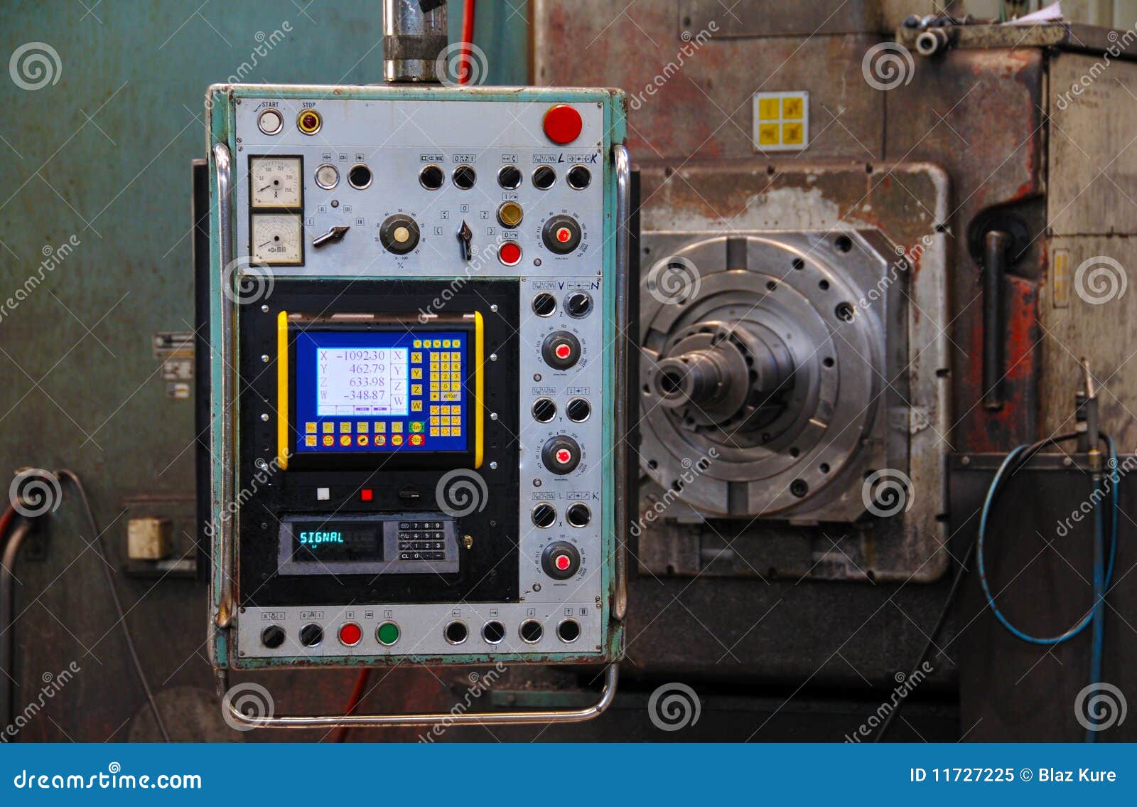 Old CNC machine stock image. Image of production, mechanical - 11727225