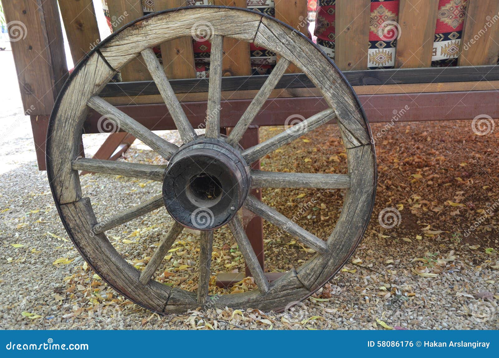 An old coach wheel stock photo. Image of wooden, history - 58086176