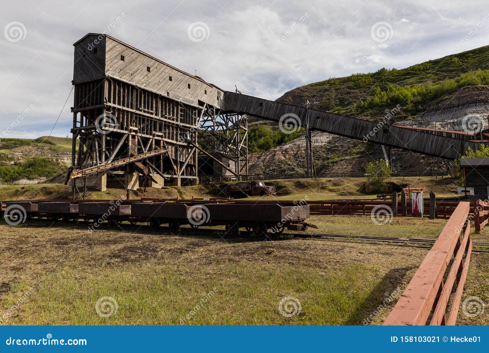 Old Coal Mine at Drumheller in Alberta Canada Stock Image - Image of ...