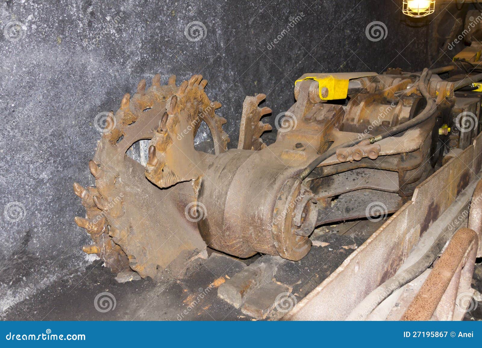 Old coal mining machine stock image. Image of pillars - 27195867