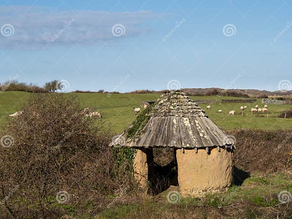 Old Cob Building, Devon England. Traditional Earth Structure. Stock ...