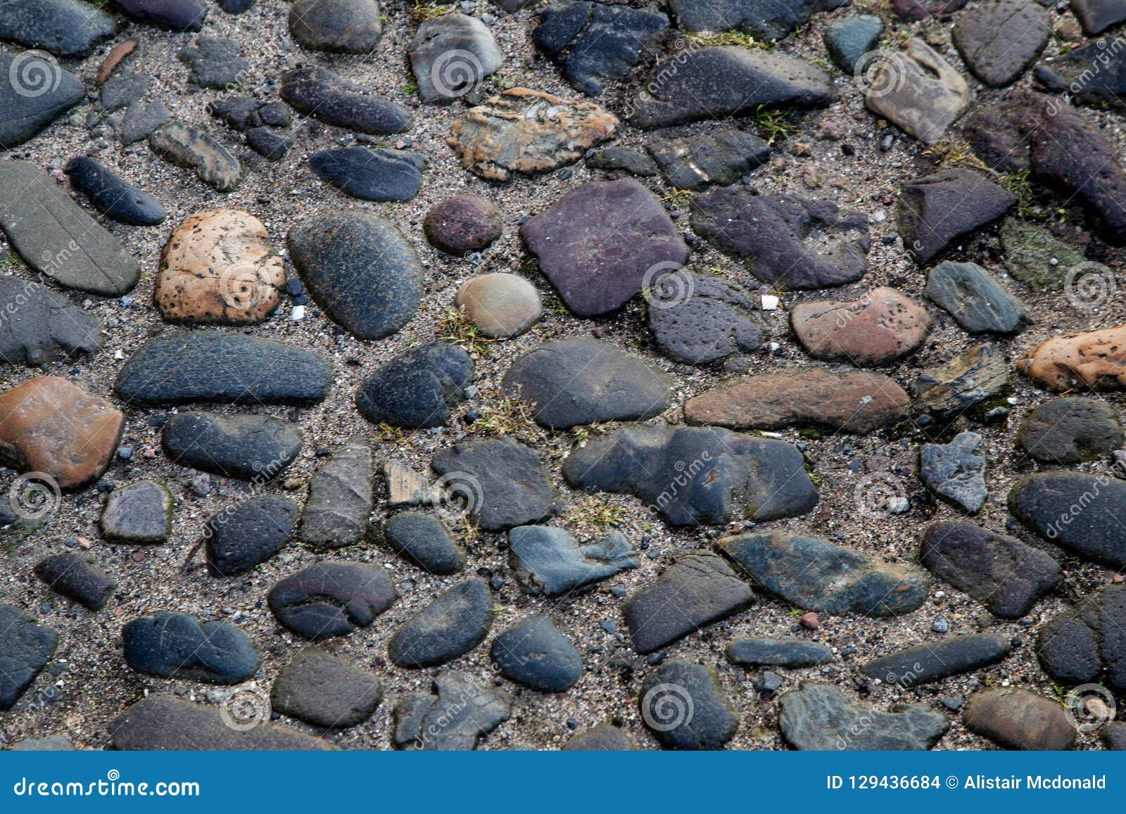Old Cobbled Footpath Close Up View Stock Photo - Image of stone ...