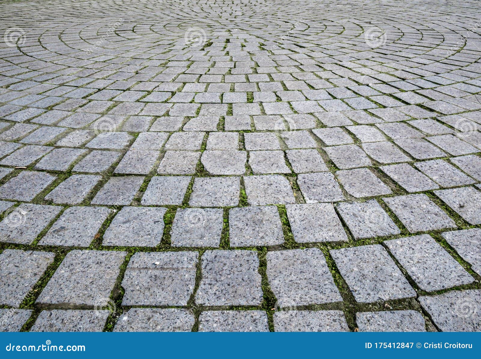 Old Cobblestone in Circle Shape Stock Image - Image of cobblestone ...