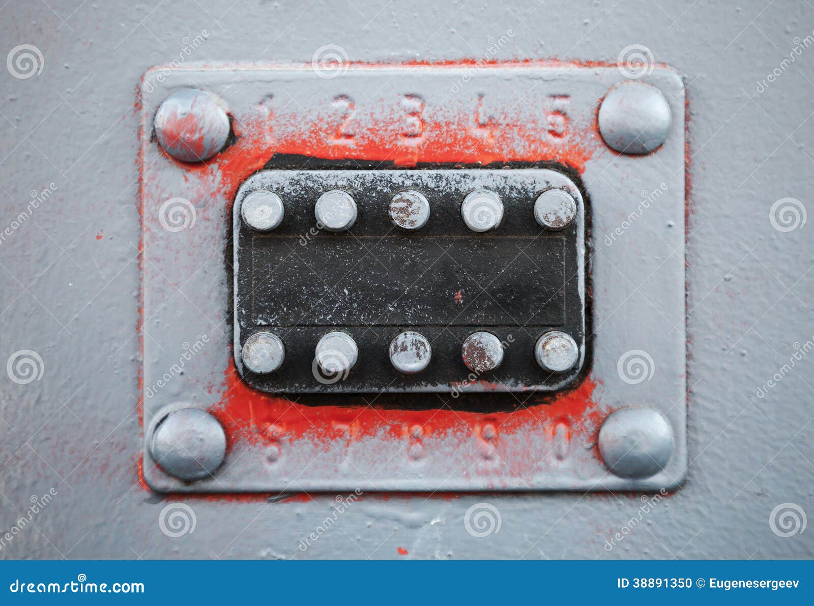 Old Code Lock with Buttons on Gray Door Stock Photo - Image of locked ...