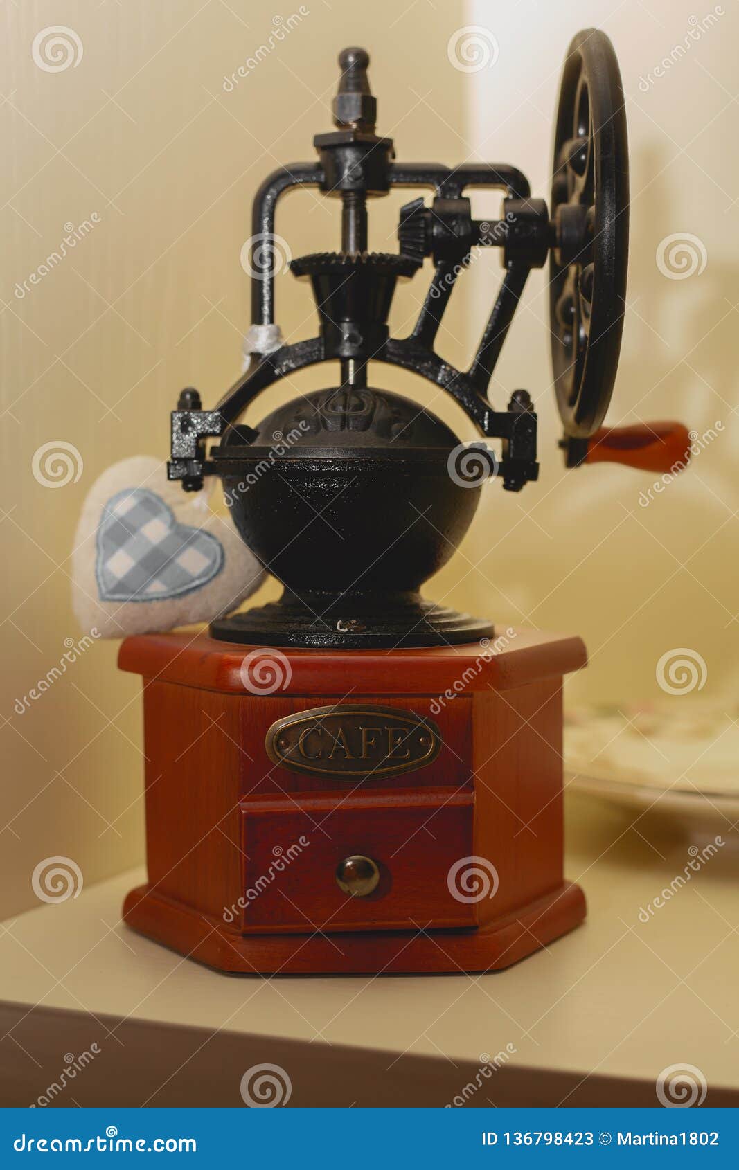 Old Mechanical Coffee Machine Stock Image - Image of mill, antique ...