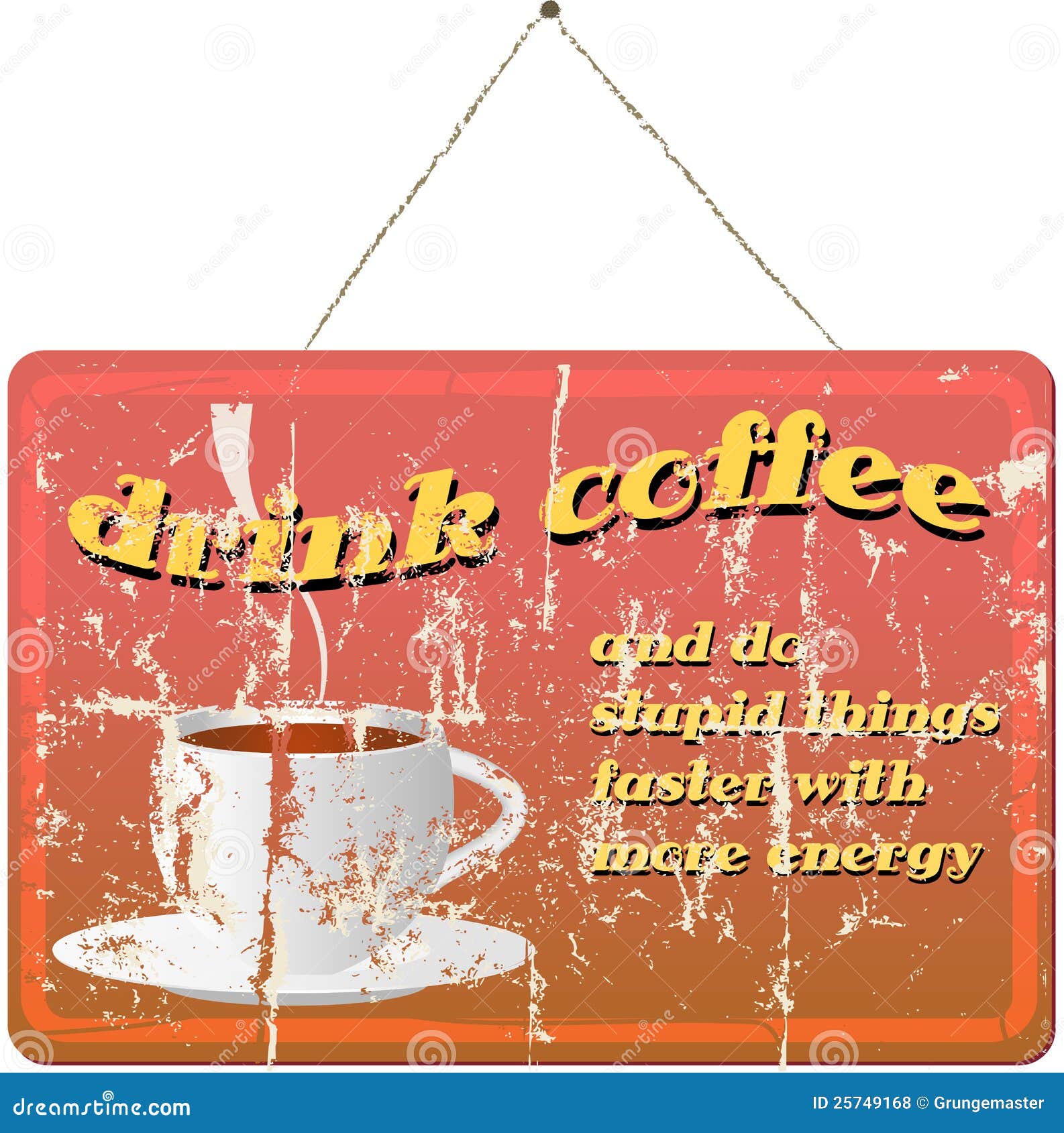 Old Coffee Shop Sign, Illustration Stock Vector - Illustration of menu ...