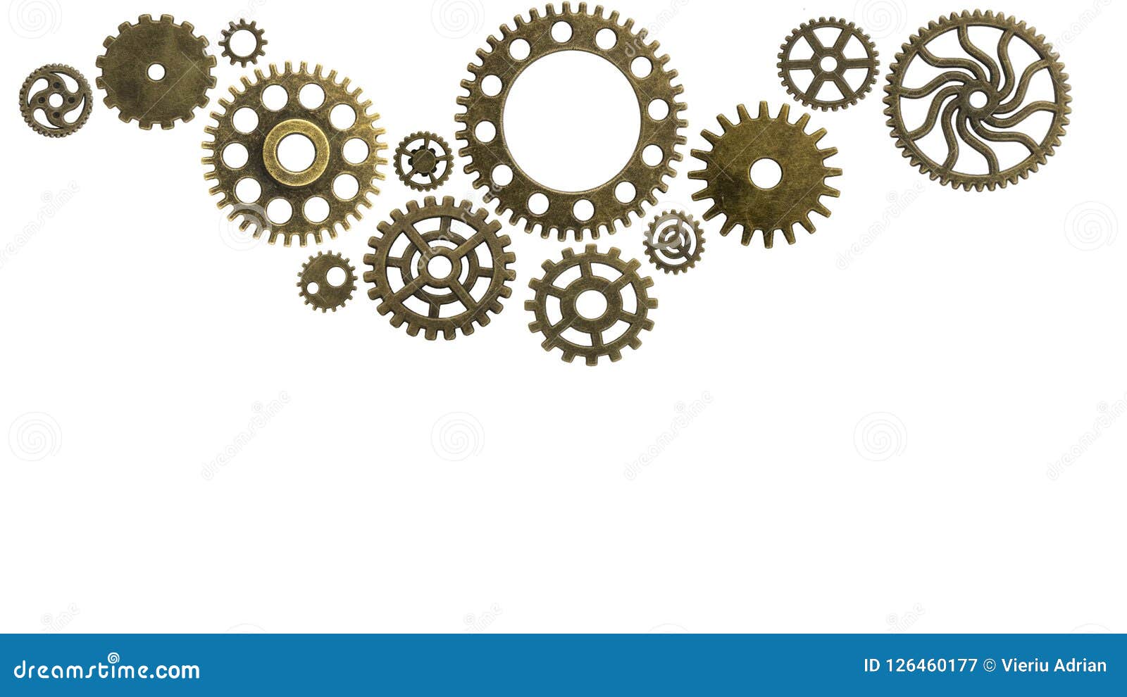 Old Cogs on a Worn Isolated Background Technology Circuits Machine ...