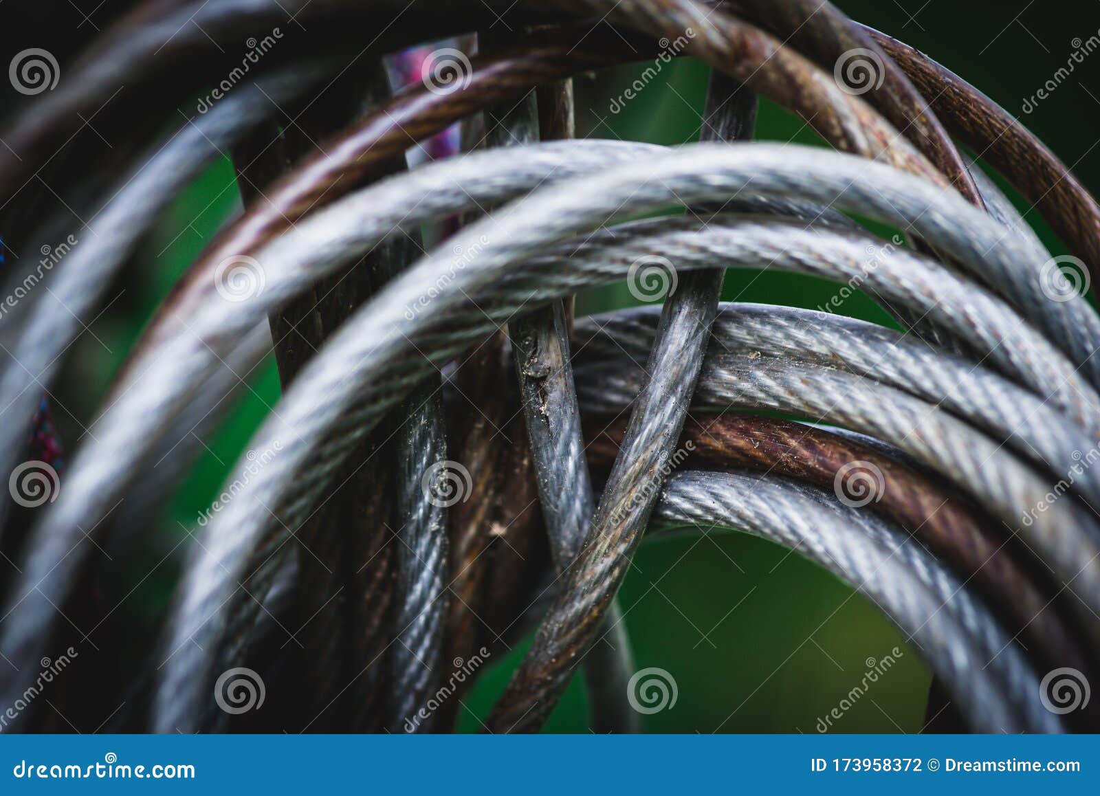 Old Clear Plastic Coated Cable Coiled Stock Photo - Image of equipment ...