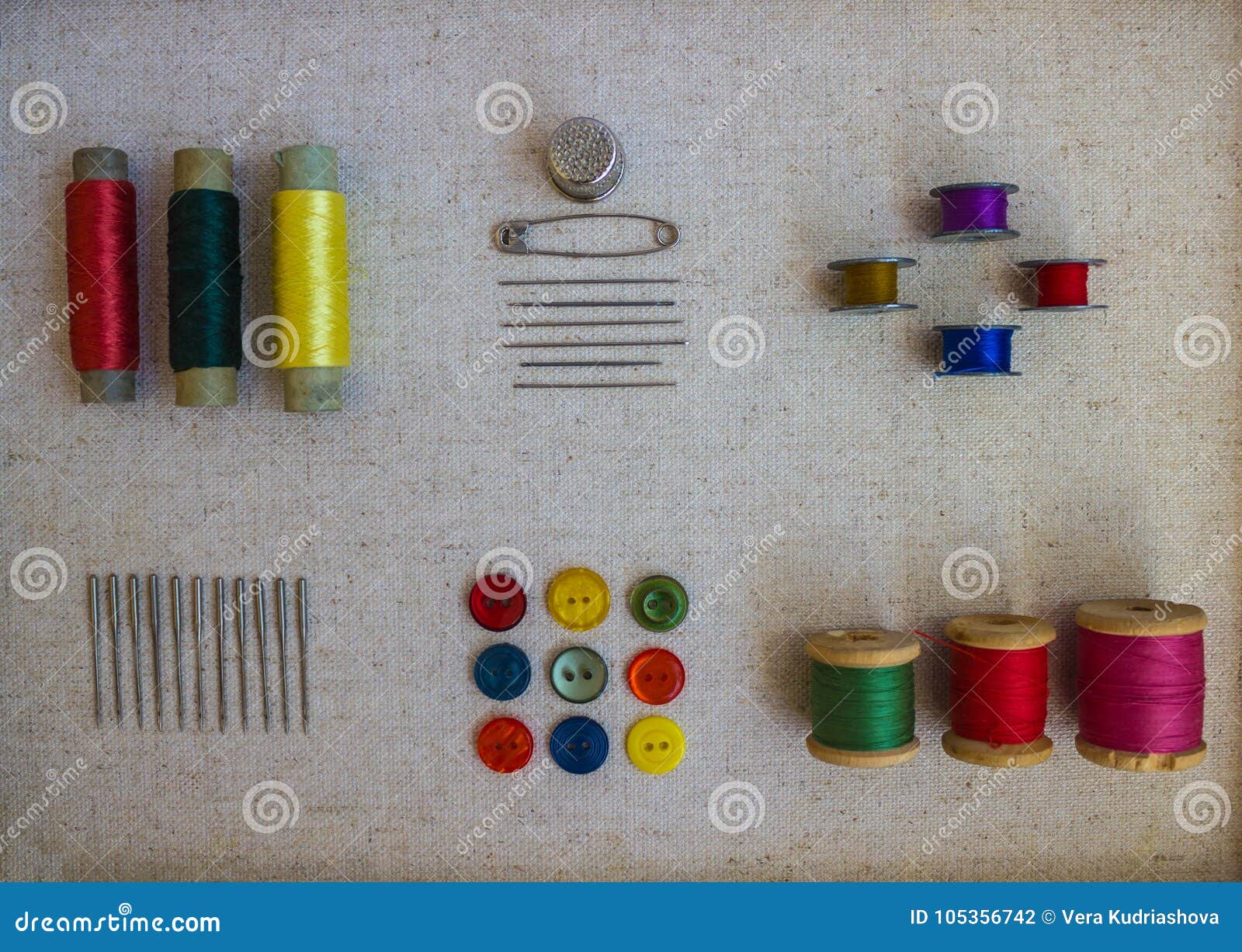 Old coils with threads. stock photo. Image of cotton - 105356742