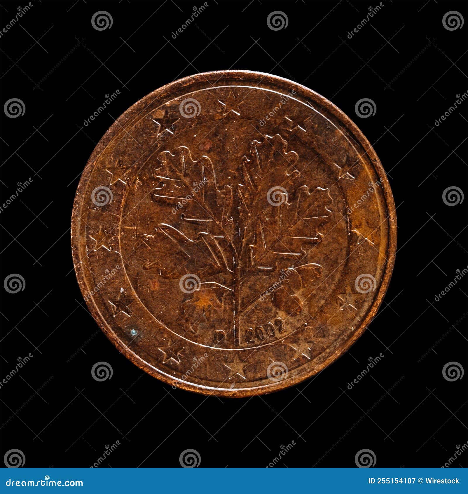 Old Coin Isolated on a Black Background Stock Image - Image of money ...