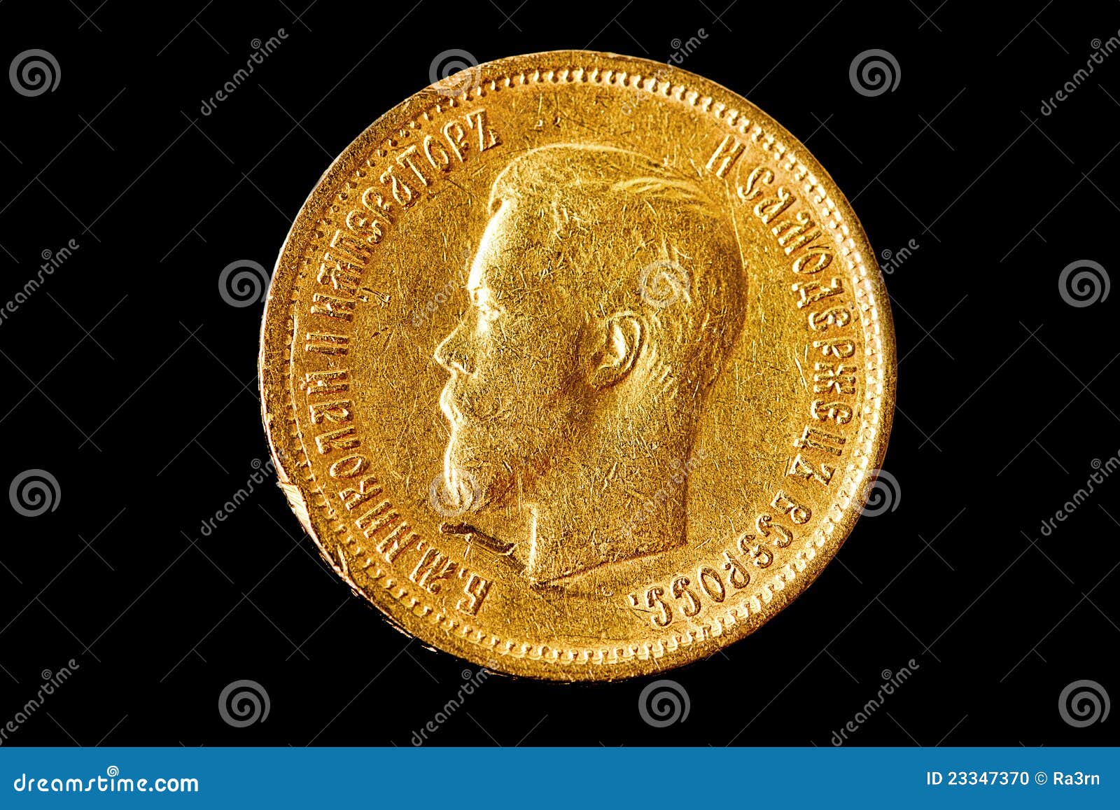 Old coin of pure gold stock photo. Image of finance, color - 23347370