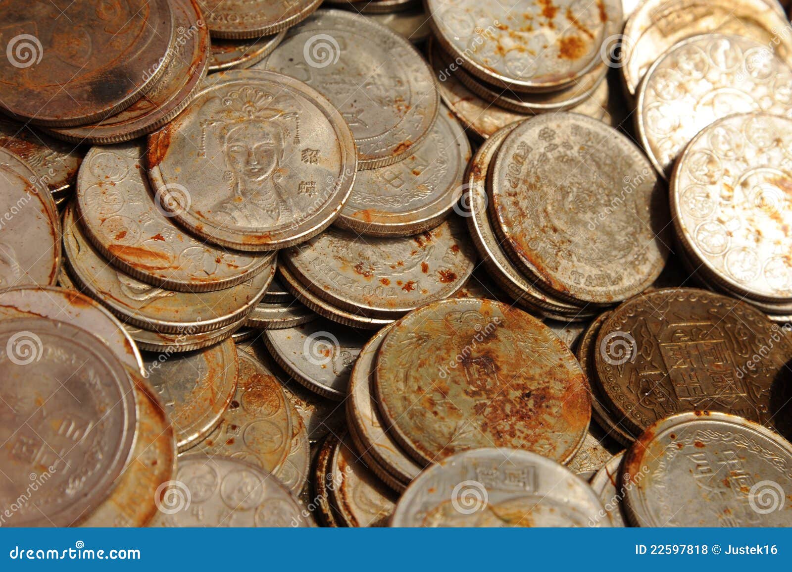 Old coins stock photo. Image of cash, historic, rusted - 22597818