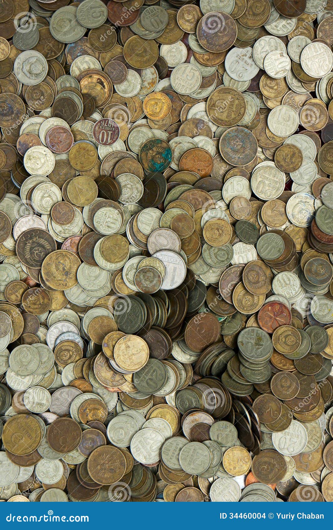 Old coins background stock photo. Image of stack, number - 34460004