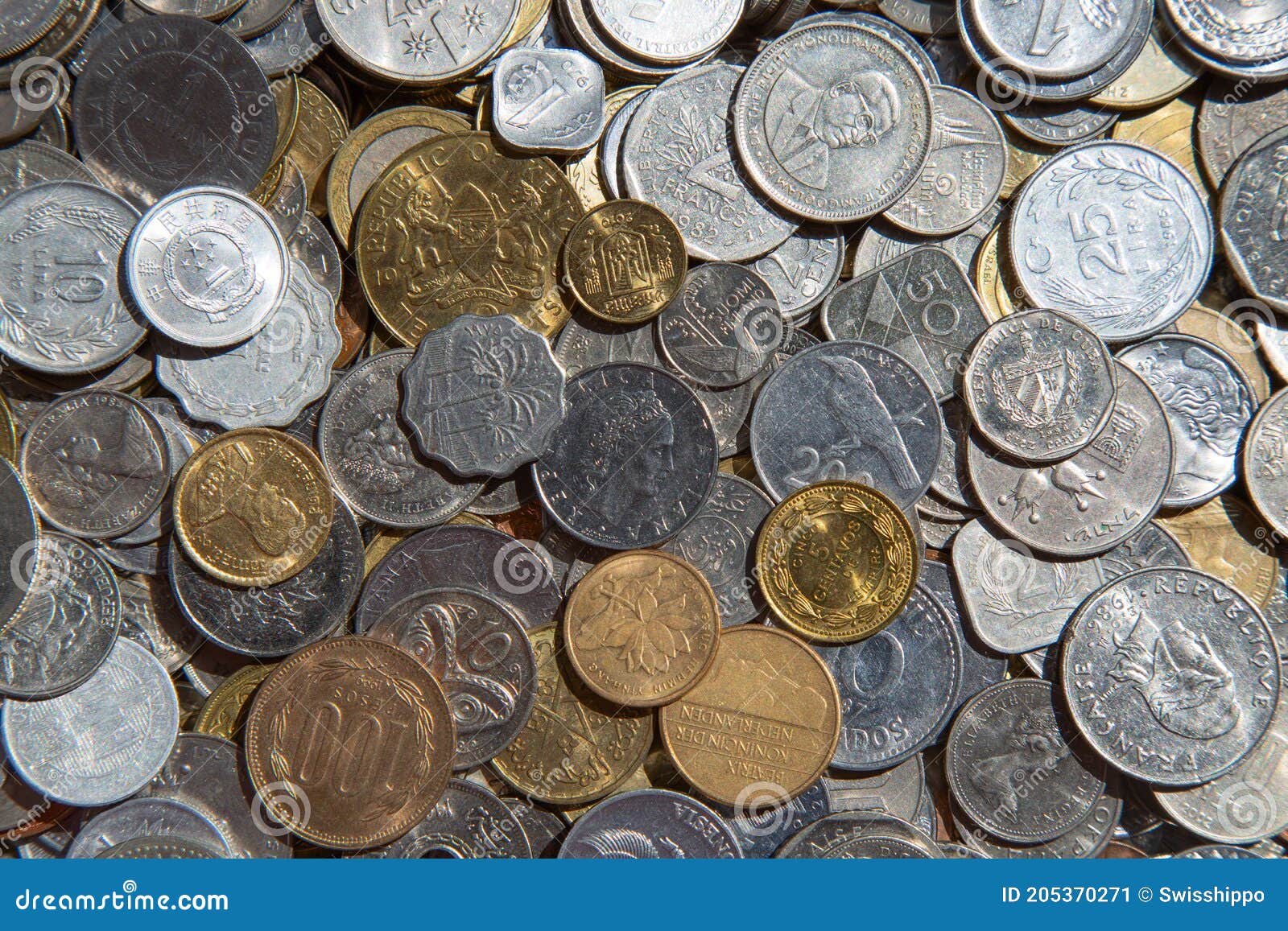 Old coins stock image. Image of retro, macro, numismat - 205370271